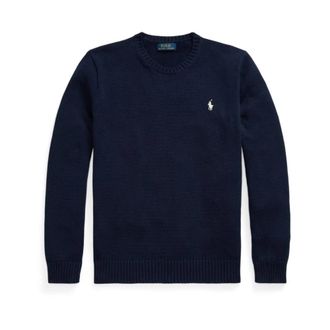 Polo Ralph Lauren Bestickter Rundhals-Pullover - - Knitwear - Herren - Blau - XL