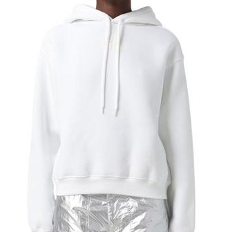 Alexander Wang White Hooded Sweatshirt Size M