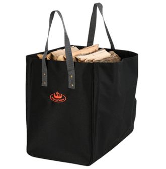 Esschert Design Anz&uuml;ndholz Trage Tasche Kamin Brenn Tr&auml;ger Feuer Aufbewahrung Korb Shopper