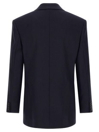 Saint Laurent Felted Wool Gabardine Blazer - Navy