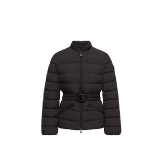Moncler Moncler Esthetique Belted Short Down Jacket, Women, Black, Size: 00