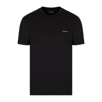 Emporio Armani Homme, Tops, Noir, Taille: 2XL T-shirt poliestere