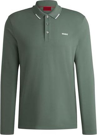 HUGO BOSS Hommes Derrikos Polo en piqué de Coton avec Logo
