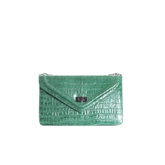 L'Intervalle Damen Amandine Stofftasche, Green Croco