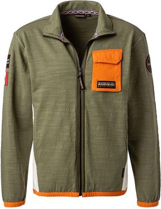Napapijri Herren Strickjacke grün unifarben