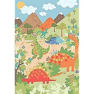 Riva Paoletti little furn. Dinosaurier-Wand-Kunst, Papier, Mehrfarbig, 158 x 232cm