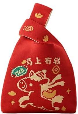 Generic Sac &agrave; main tricot&eacute; pour le Nouvel An - Sac &agrave; main de rangement d&eacute;contract&eacute; pour le quotidien, A1, 1.0*1.0*1.0