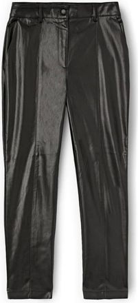 Motivi Femme, Pantalons, Noir, Taille: 38 FR Pantalon Coupe Slim en Tissu Enduit