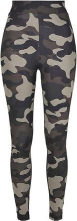 Urban Classics Legging Taille Haute pour Femme-Pantalon Technique Camouflage, Dark Camo, XS