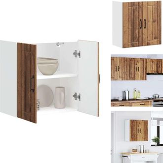 vidaXL K&uuml;chen-H&auml;ngeschrank Lucca Altholz-Optik Holzwerkstoff - K&uuml;chen-Wandschrank - K&uuml;chen-Wandschr&auml;nke - Wandschrank K&uuml;che - K&uuml;chenschrank