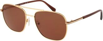 GANT Homme, Accessoires, Jaune, Taille: ONE Size Metal Lunettes de soleil