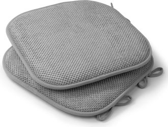 Paco Home Sitzkissen mit Schnüre 40x40 Memory-Schaum-Kissen Stuhlkissen Uni Sitzauflage Innen 2er Set