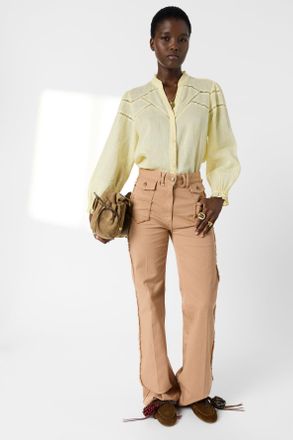 Gerard Darel Chemise fine &agrave; broderies - CRISTEL - Ecru