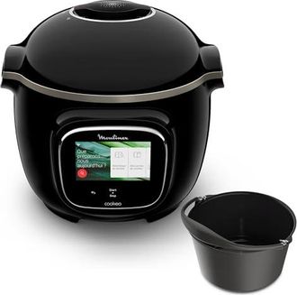 Moulinex Cookeo Touch Wifi Multicuiseur intelligent haute pression + moule &agrave; g&acirc;teaux 18 cm, 6 L, Ecran tactile, 250 recettes int&eacute;gr&eacute;es, Application Moulinex YY