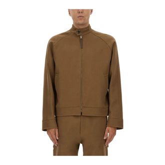 Moschino Bomberjacke mit Rei&szlig;verschluss und Stehkragen - - Jackets - Herren - Braun - M