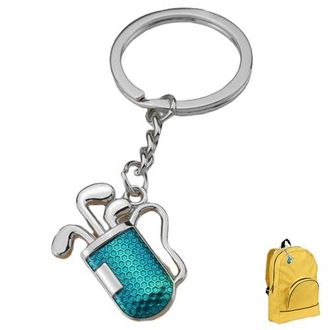 Generico Mini club de golf porte-cl&eacute;s porte-cl&eacute;s mini sac de golf - Porte-cl&eacute;s tube en alliage de zinc d&eacute;coration sac &agrave; main sac &agrave; main sac &agrave; dos 2D unique pou