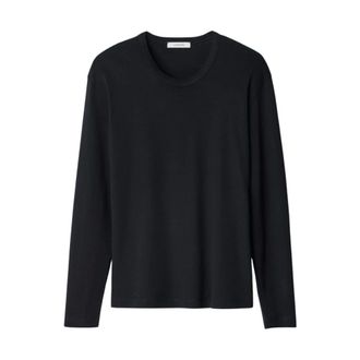 Christophe Lemaire Femme, Tops, Noir, Taille: 40 FR Haut Manches Longues C&ocirc;tel&eacute;