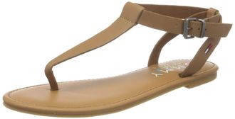 Tommy Jeans Damen Susy 27A Flache Sandale, Sommer Cognac, 40 EU