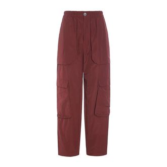 Bitte Kai Rand Popeline Taschenhose Maroon - - Trousers - Damen - Braun - XL