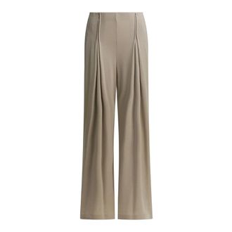 Max Mara Femme, Pantalons, Beige, Taille: 42 FR Pantalon en jersey de laine
