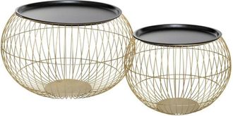Atmosphera Atmosphera - Lot De Tables En M&eacute;tal Filaires Dore
