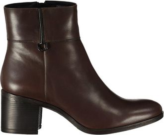 Geox Damen D New ASHEEL C Ankle Boot, DK.Brown/Black, 36 EU