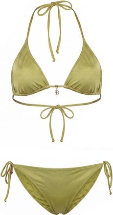 MC2 Saint Barth Femme, Maillots de bain, Vert, Taille: 38 FR Leah Virgo Shiny Charms