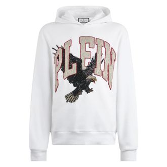 Philipp Plein Homme, Sweatshirts et sweats &agrave; capuche, Blanc, Taille: 3XL Sweat &agrave; capuche SweaT-shirt Eagle