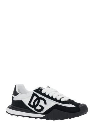 Dolce & Gabbana Mens Low Top Sneakers White Leather Lamb Trainers