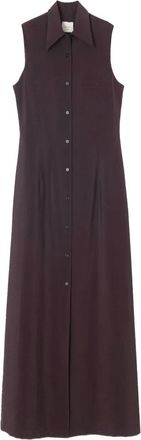 Alysi Maxikleid mit Knopfleiste - Braun