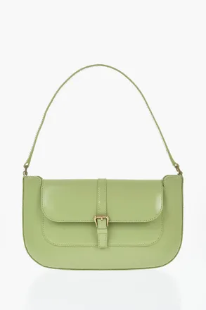 by FAR Leather Shoulder Bag MIRANDA With Gold Buckle By Far