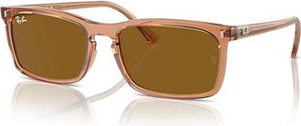 Ray-Ban Rb4435 Sonnenbrillen Braun Transparent Fassung Braun Glas 56-18