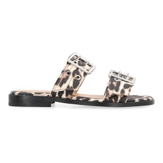Ganni Feminine Sandalen mit zwei Riemen und Schnalle - - Shoes - Damen - Mehrfarbig - 35 EU