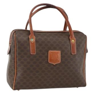 Celine Sac &agrave; main Pre-owned Vintage Macadam en toile - Femme - Pre-owned - Brun - Taille: ONE Size