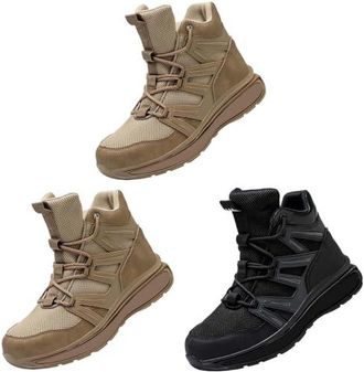 Generic Chaussures de randonnée pour homme - Légères et respirantes - Chaussures de trekking hautes - Bottes militaires antidérapantes et résistantes à labras