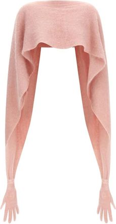 Moschino Femme, Vestes, Rose, Taille: ONE Size Cape en gaze et mohair avec gants