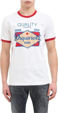 Dsquared2 Homme, Tops, Blanc, Taille: XL T-Chemises