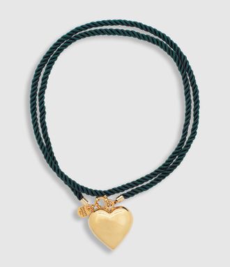 Shaker Jewels Collier / Ceinture Love Coeur Cordon Vert