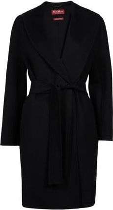Max Mara Manteau &agrave; col ch&acirc;le ceintur&eacute; en laine m&eacute;lang&eacute;e