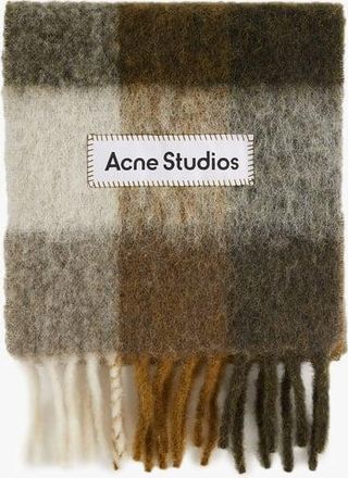 Acne Studios Echarpe Large Check en alpaga, laine et mohair mélangés