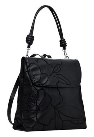 Desigual Mini sac &agrave; dos en polyur&eacute;thane pour femme, Noir, Einheitsgr&ouml;&szlig;e