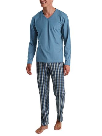 CALIDA Cotton Special Pyjama, lang Herren, aus 100% Baumwolle