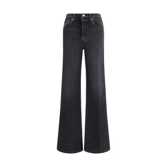 Re/Done Femme, Jeans, Noir, Taille: W27 Jean Large Taille Haute