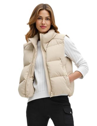 Fengbay Reitweste Damen, Damenwesten &Auml;rmellose mit Stehkragen Leicht Steppweste Gepolsterte Daunenweste f&uuml;r Herbst und Winter