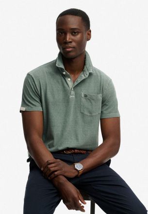 Superdry Poloshirt CLASSIC COTTON LINEN POLO aus tollem Baumwoll-Leinen-Mischgewebe