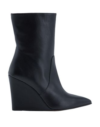 8 by YOOX LEATHER POINTED-TOE PLATFORM ANKLE BOOT