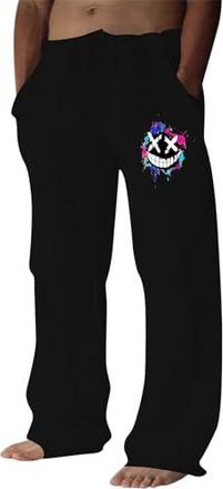 Generic Pantalon De Surv&ecirc;tement Homme en Molleton De Coton Biologique Basse Velour Bootcut Ample Meilleur Boyfriend Polo Matelass&eacute; Bien Handicap Plein Multi D