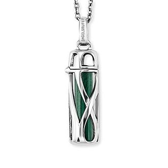 Engelsrufer Collier à chaîne Argent Sterling Autre Forme Malachite Femme, Argenté, Länge: 50 cm - ERN-Heal-ML-S