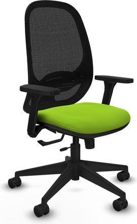 Piqueras y Crespo Drehbarer Schreibtischstuhl mit 3D-Armen, h&ouml;henverstellbare Lendenwirbelst&uuml;tze, ausgestattet mit Syncro/Traslack und Schneidschaum, mit Rollen von 65 