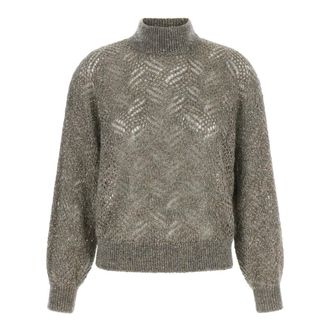 Brunello Cucinelli Damen, Strickwaren, Grau, XSGr&ouml;&szlig;e